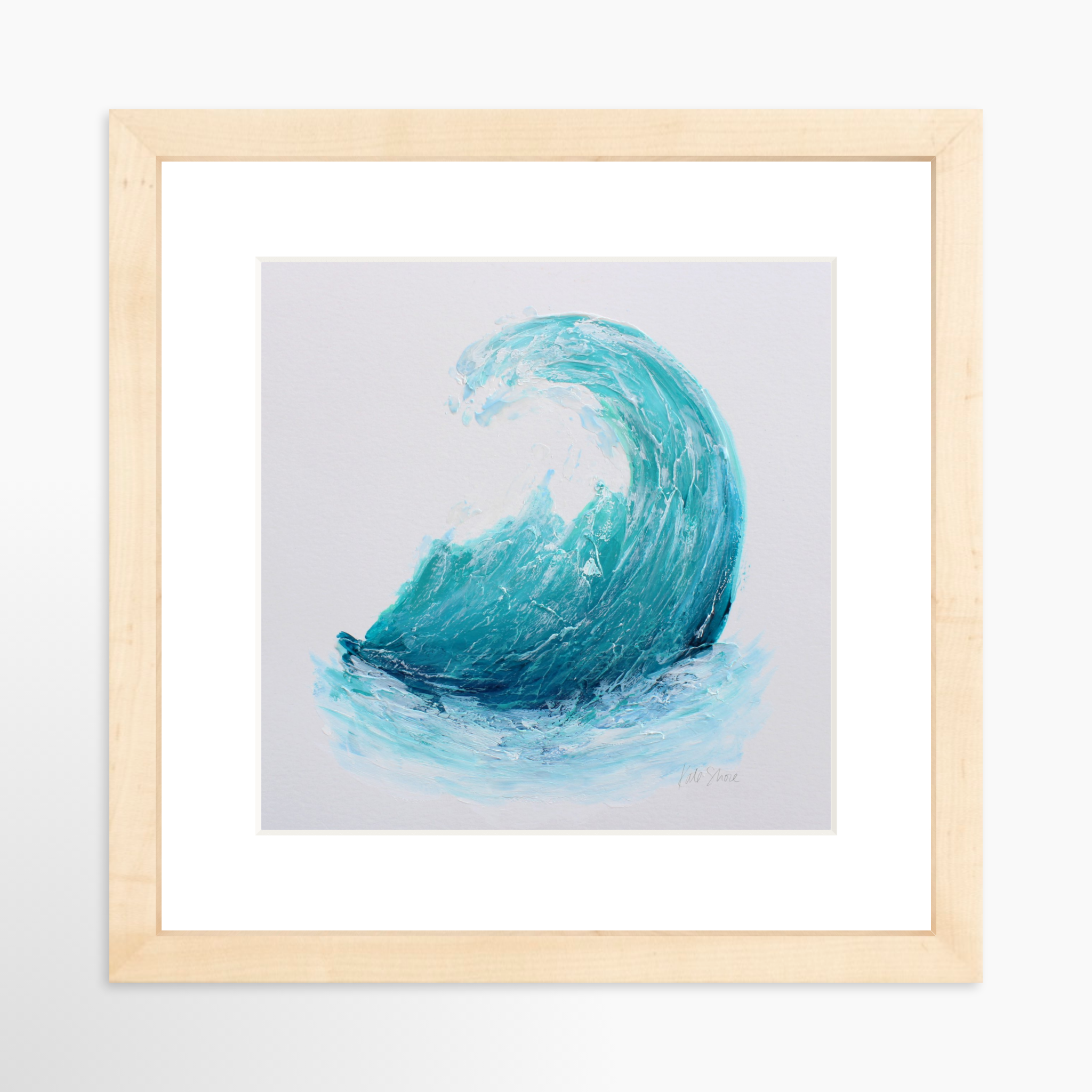 Abstract Ocean Wave Art Print | Modern Coastal Wall Art for Surfer ...